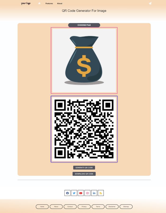 Image To Qr Code Generator Tool Theme For Blogger By Codemaster06